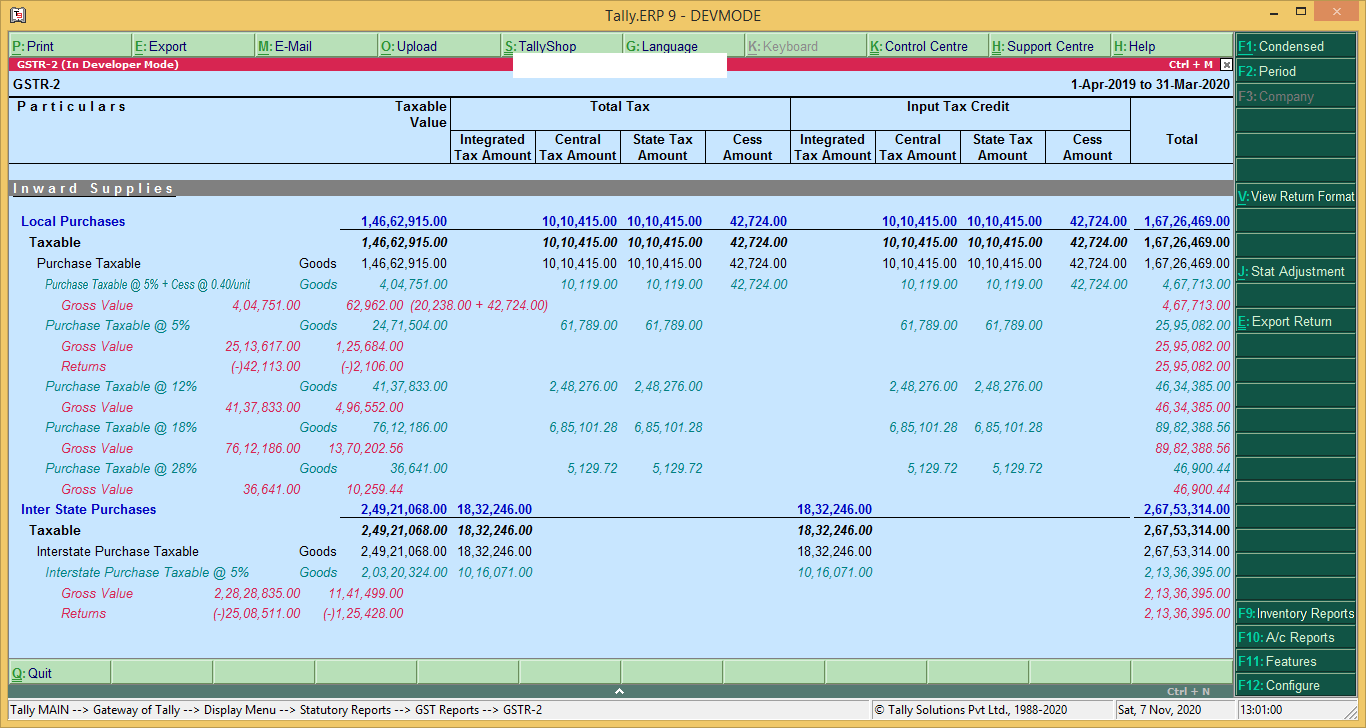 GSTR2 Rate Wise Summary - i-Soft Computer