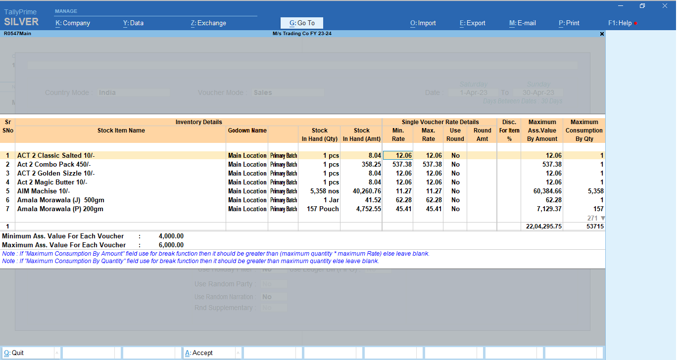 Advance Auto Voucher Tally Prime - i-Soft Computer